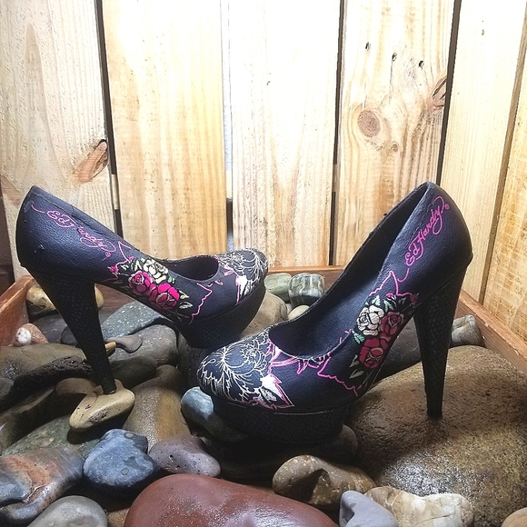 Ed Hardy | Shoes | Ed Hardy Closed Toe Platform Stiletto Heel Pumps ...